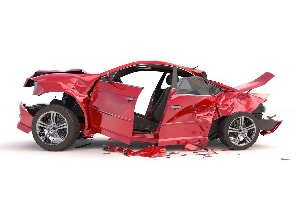 Red car accident damage wreck | Free Photo - rawpixel