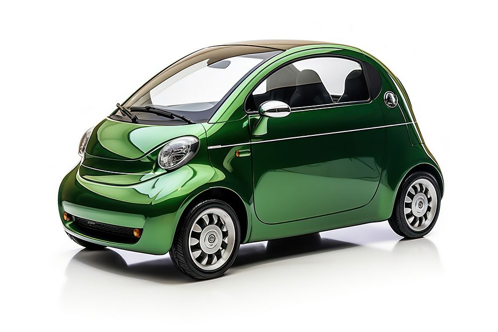 Compact green electric car | Free Photo - rawpixel