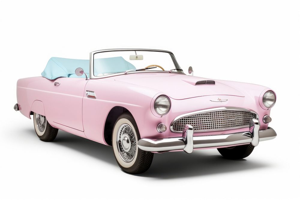 Vintage pink convertible car | Premium Photo - rawpixel