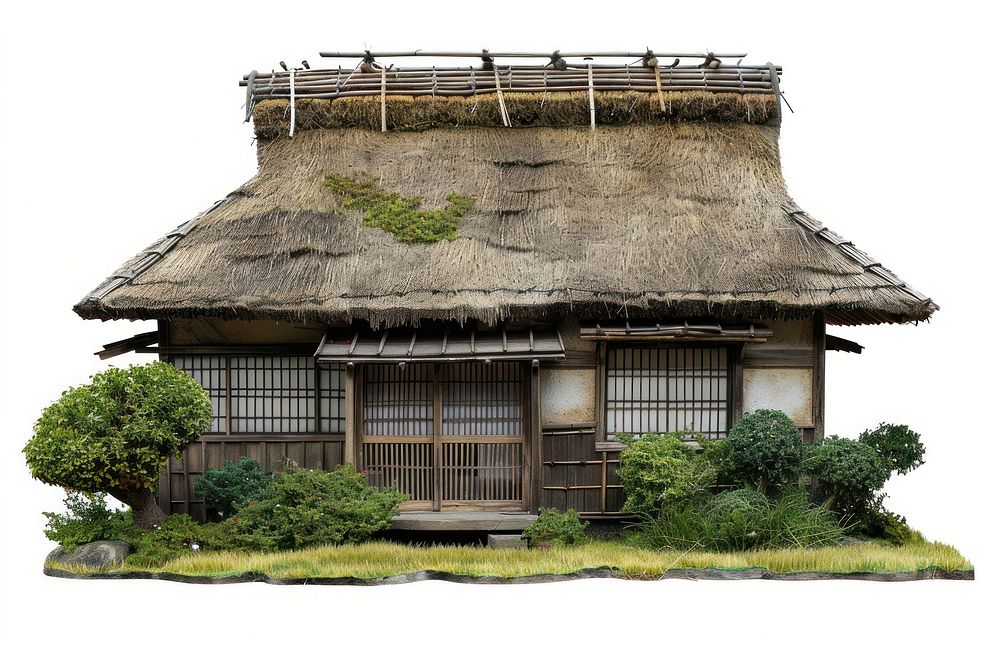 Traditional Japanese thatched-roof house | Free Photo Illustration ...