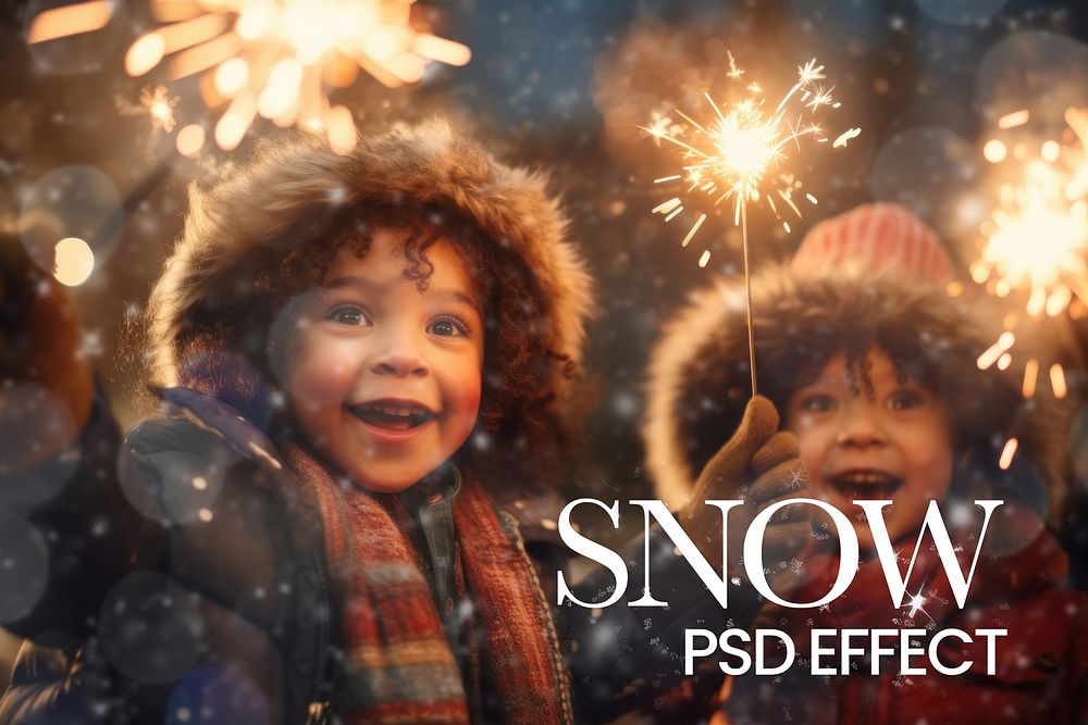 Snow PSD Effect | Premium PSD Add-on - rawpixel