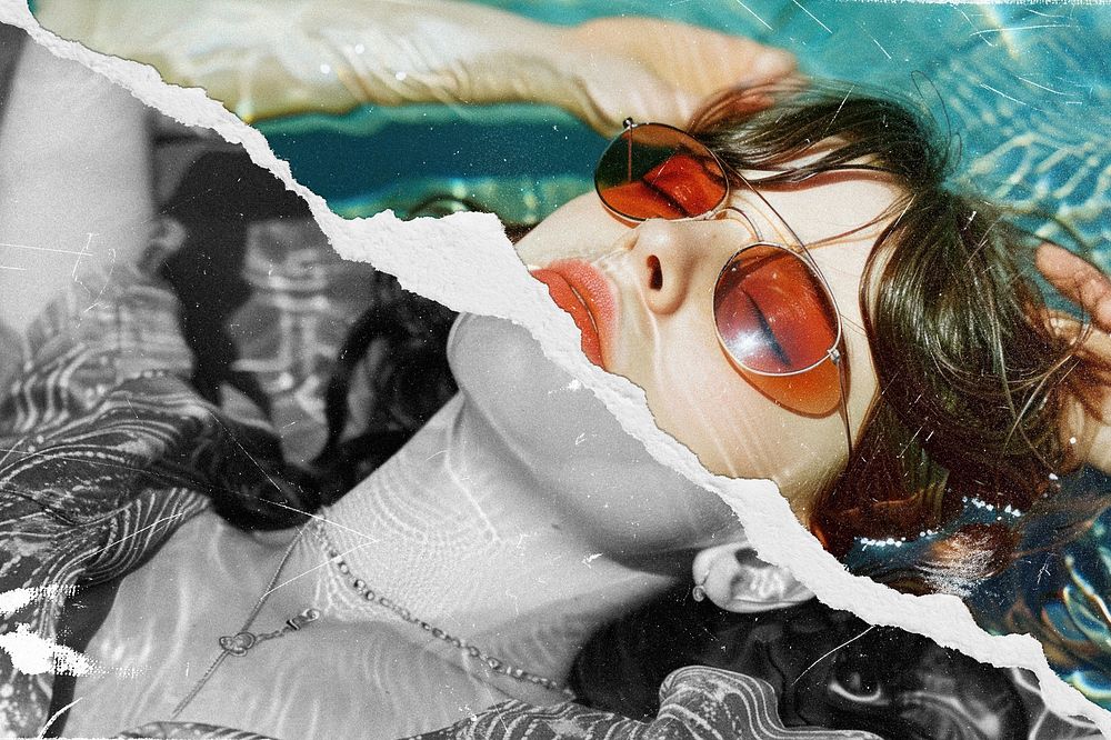 Retro artistic torn portrait ripped | Premium Photo - rawpixel