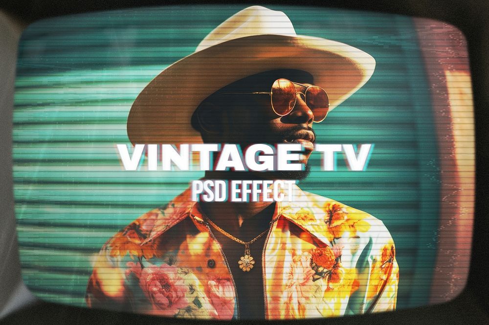 Vintage TV PSD Effect | Premium PSD Add-on - rawpixel