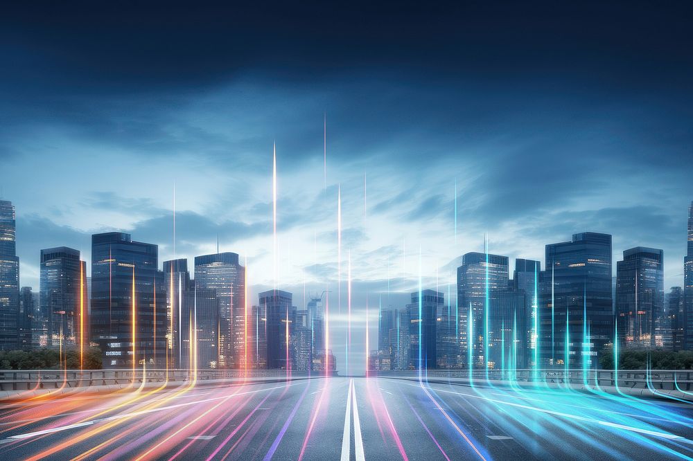 Digital Neon Lights PSD Effect | Premium PSD - rawpixel