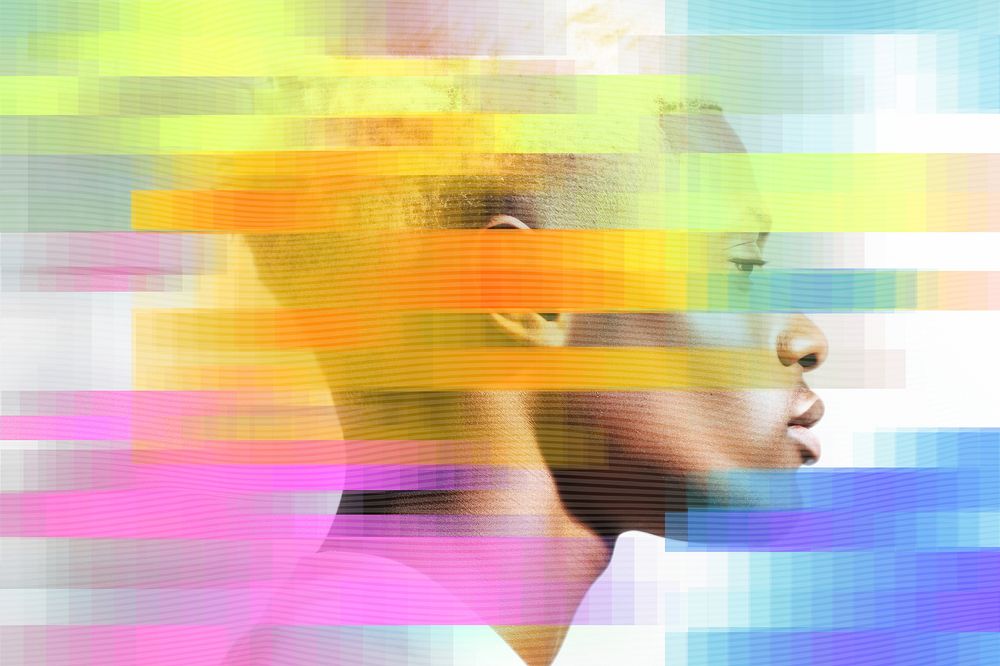 Rainbow Glitch PSD Effect | Premium PSD - rawpixel