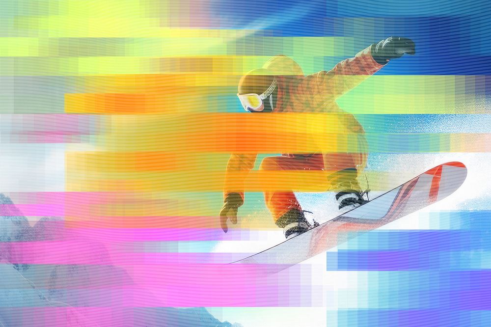 Rainbow Glitch PSD Effect | Premium PSD - rawpixel