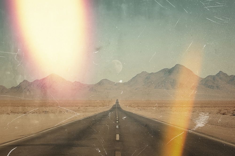 Vintage desert road landscape | Free Photo - rawpixel