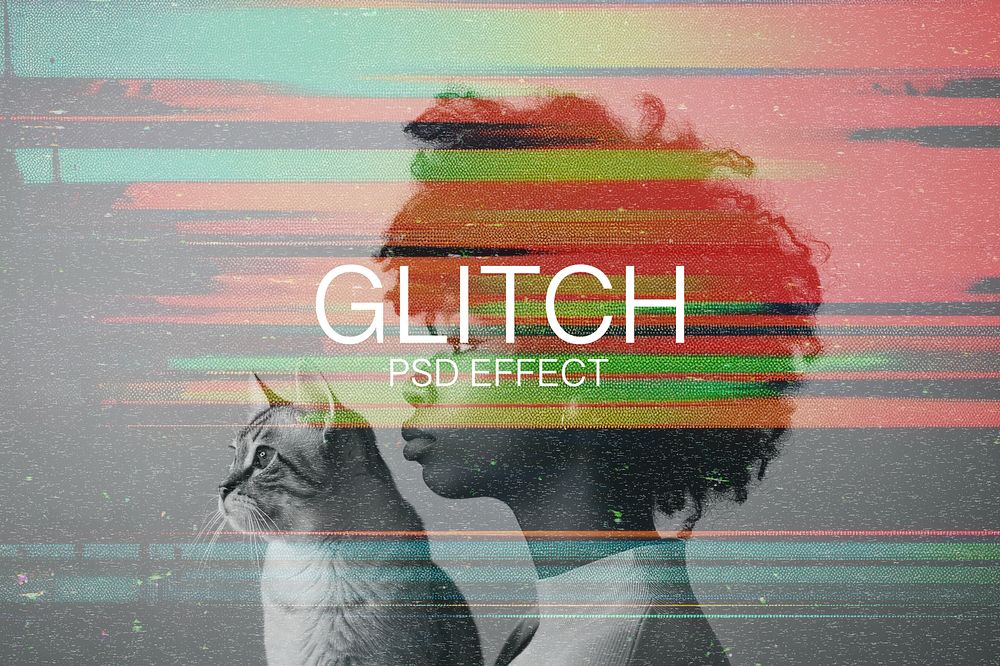 Glitch PSD Effect | Premium PSD Add-on - rawpixel