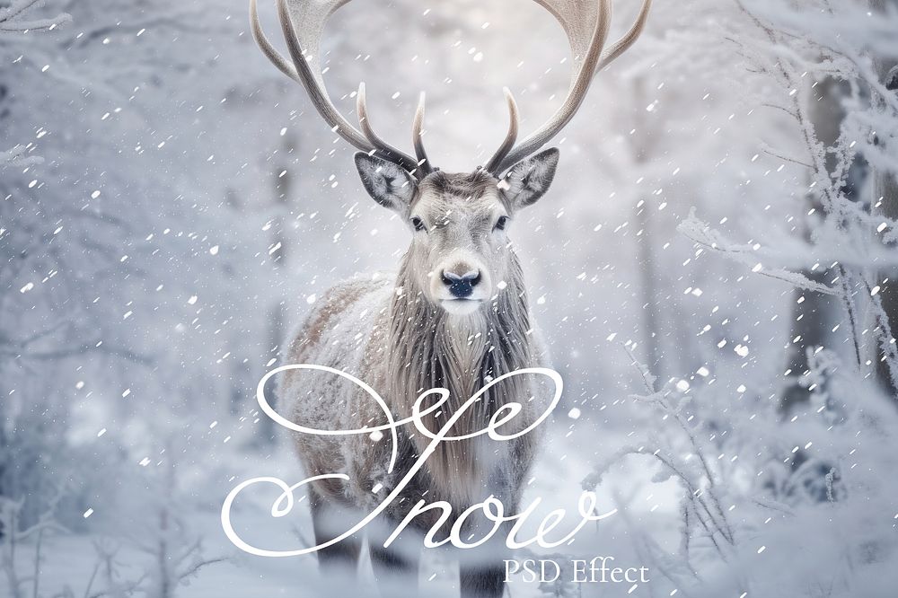 Snow PSD Effect | Premium PSD Add-on - rawpixel