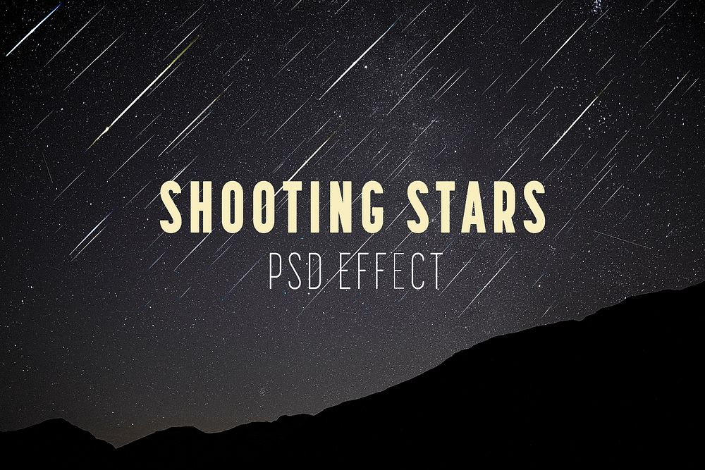 Shooting Stars PSD Effect | Premium PSD Add-on - rawpixel