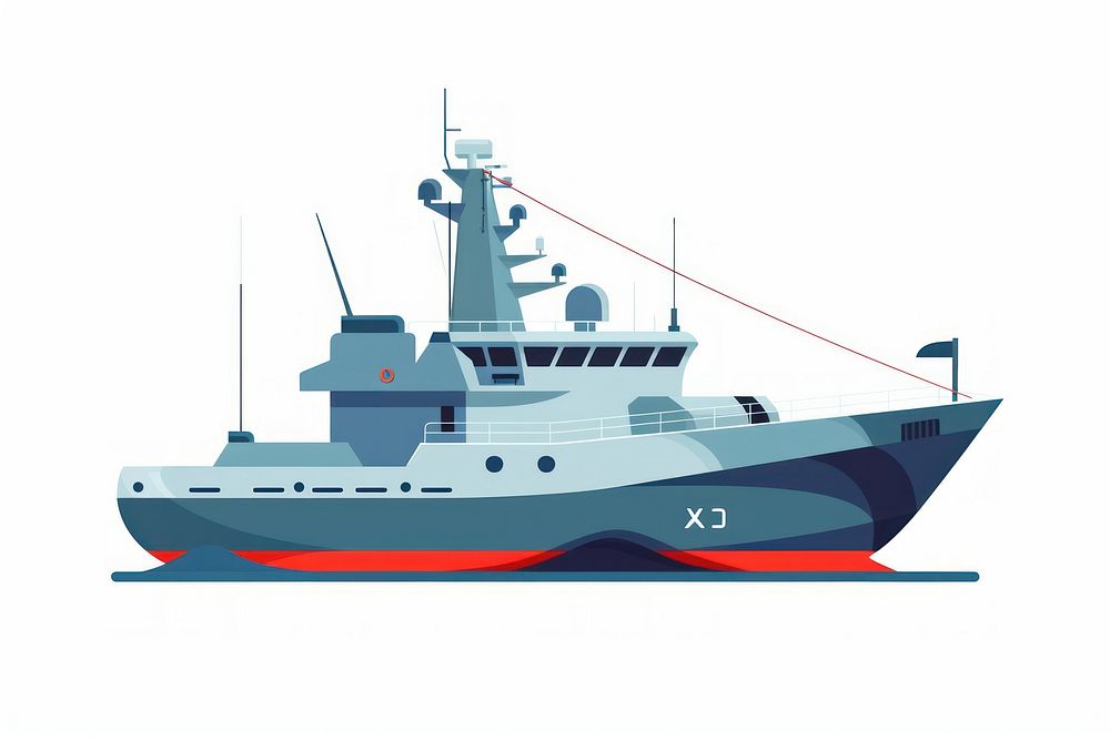Modern naval warship illustration | Free Photo Illustration - rawpixel