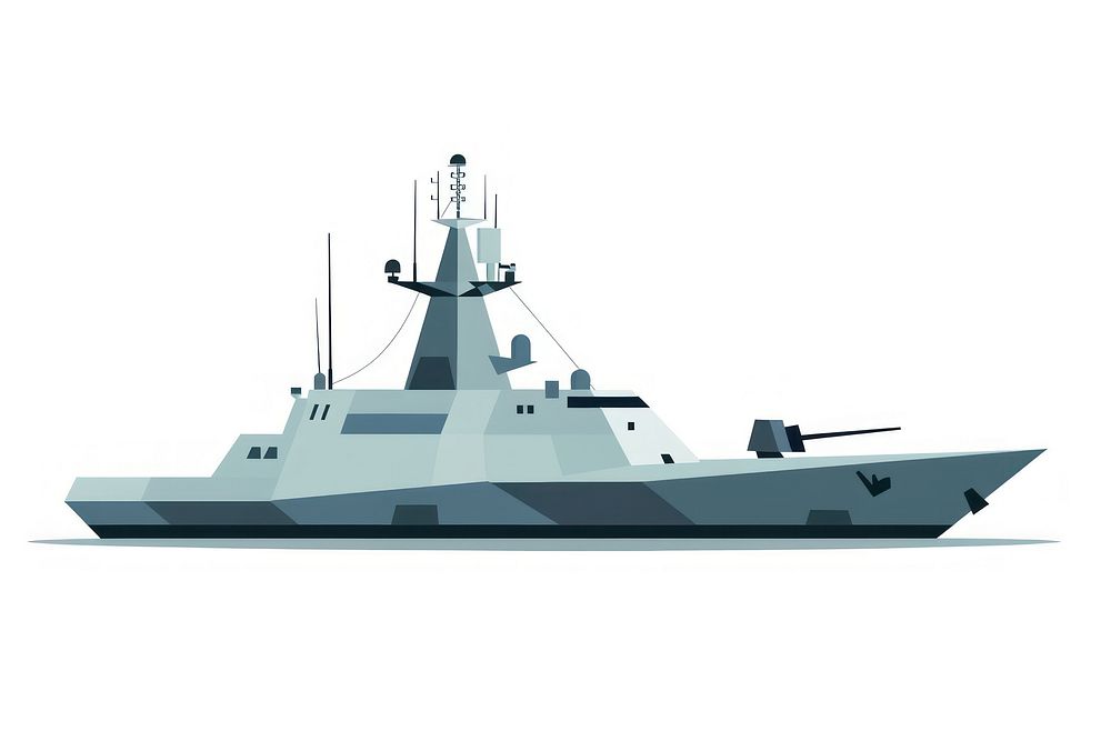 Modern naval warship illustration | Free Photo Illustration - rawpixel