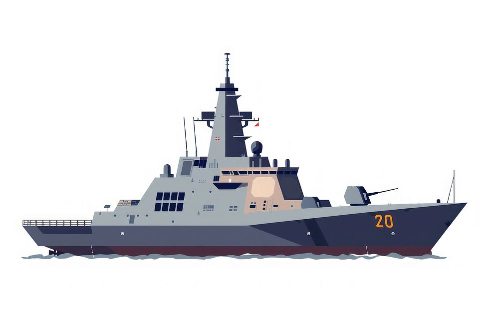 Modern naval warship vector illustration | Free Photo Illustration ...