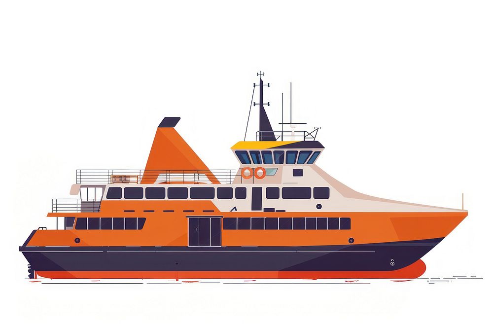 Modern ferry boat illustration | Free Photo Illustration - rawpixel