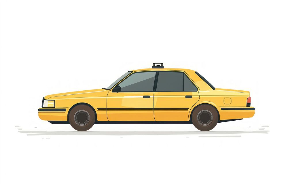 Yellow taxi cab illustration vector | Free Photo Illustration - rawpixel