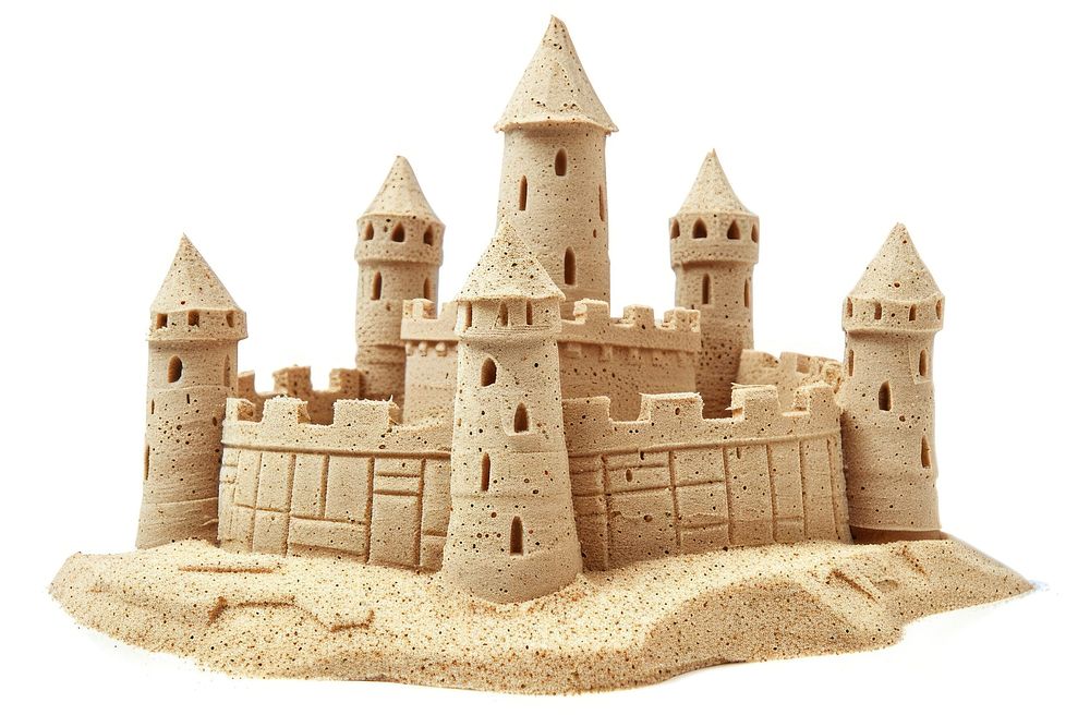 Intricate sandcastle with multiple towers | Free Photo - rawpixel