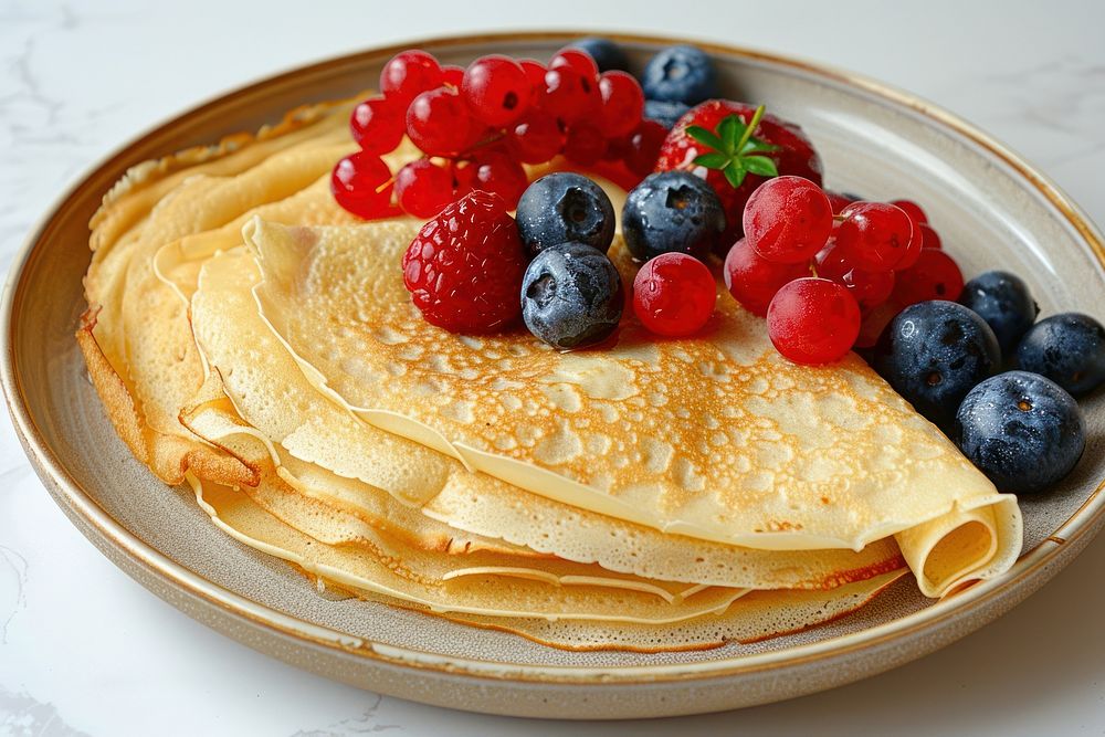 Delicious crepes with fresh berries | Free Photo - rawpixel