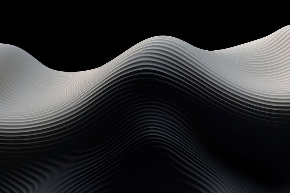 Abstract wavy lines black background | Premium Photo Illustration ...