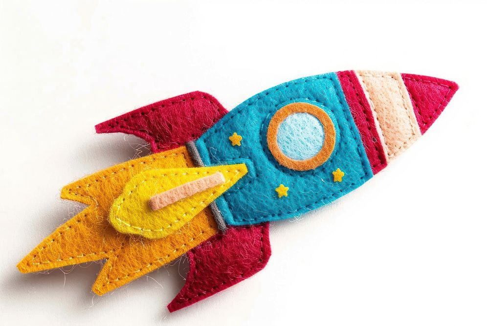 Colorful felt rocket craft | Free Photo - rawpixel
