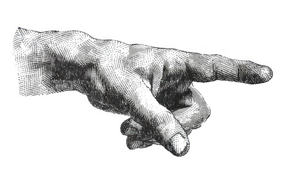 Vintage hand pointing illustration | Free Photo Illustration - rawpixel
