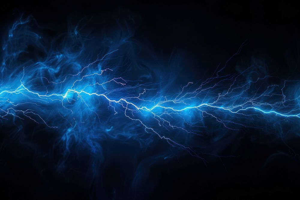 Electric blue lightning energy background | Free Photo Illustration ...
