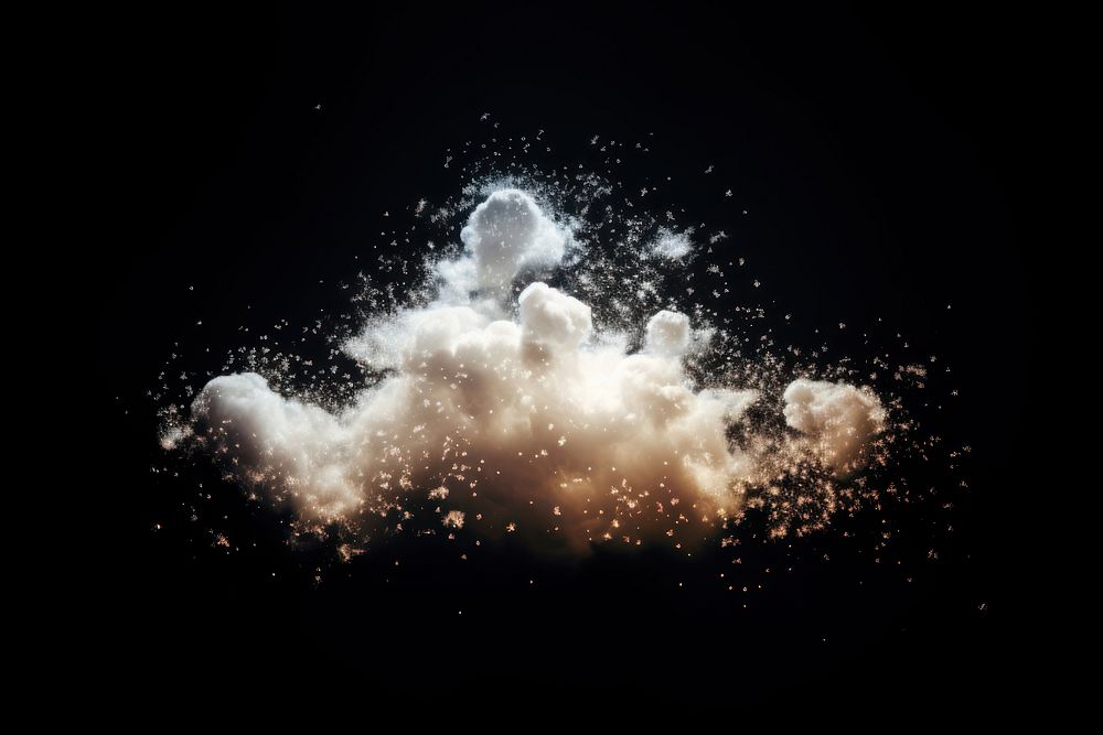 Exploding cloud with sparkling particles | Premium Photo Illustration ...