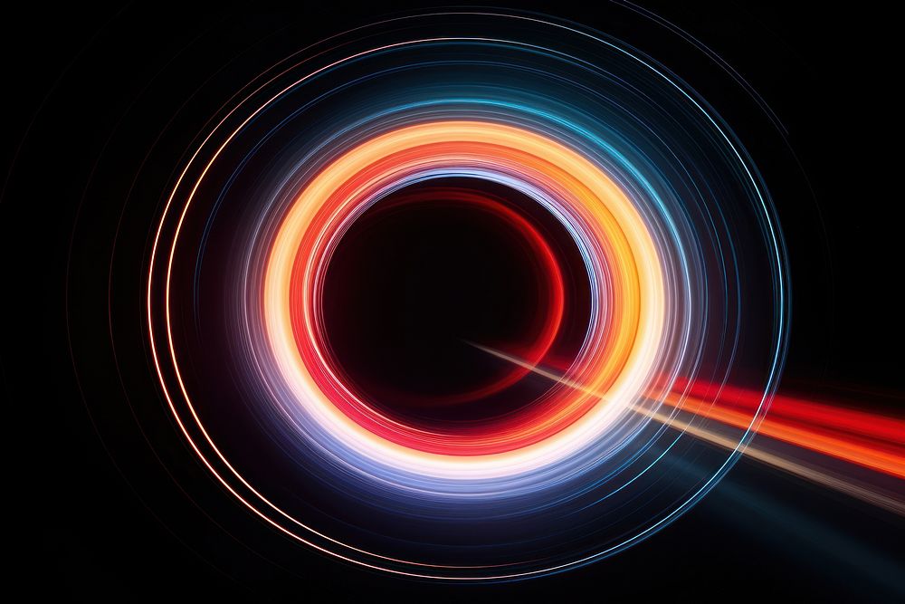 Vibrant abstract circular light pattern | Free Photo Illustration ...