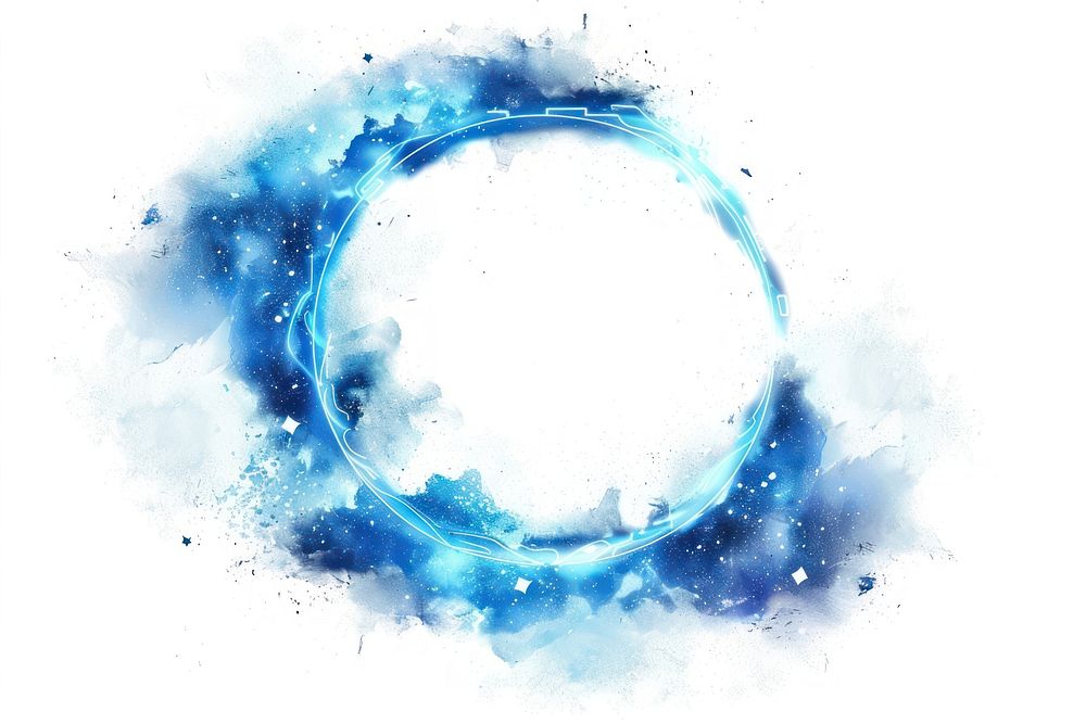 Abstract blue circular digital art | Free Photo Illustration - rawpixel