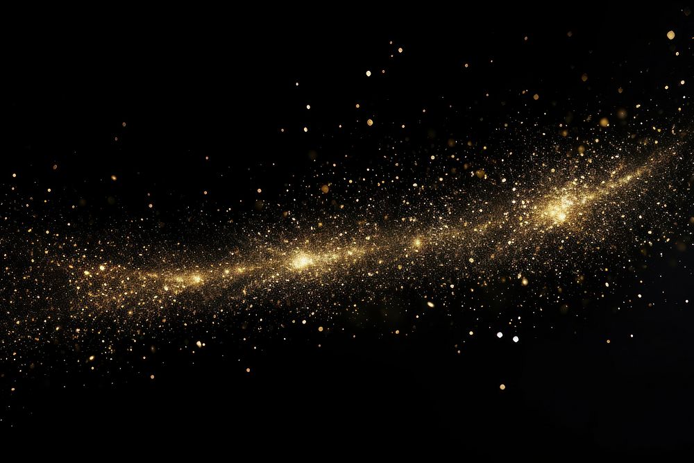 Golden sparkling trail on black | Premium Photo - rawpixel