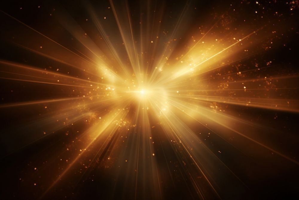 Radiant golden light burst illustration | Free Photo Illustration ...