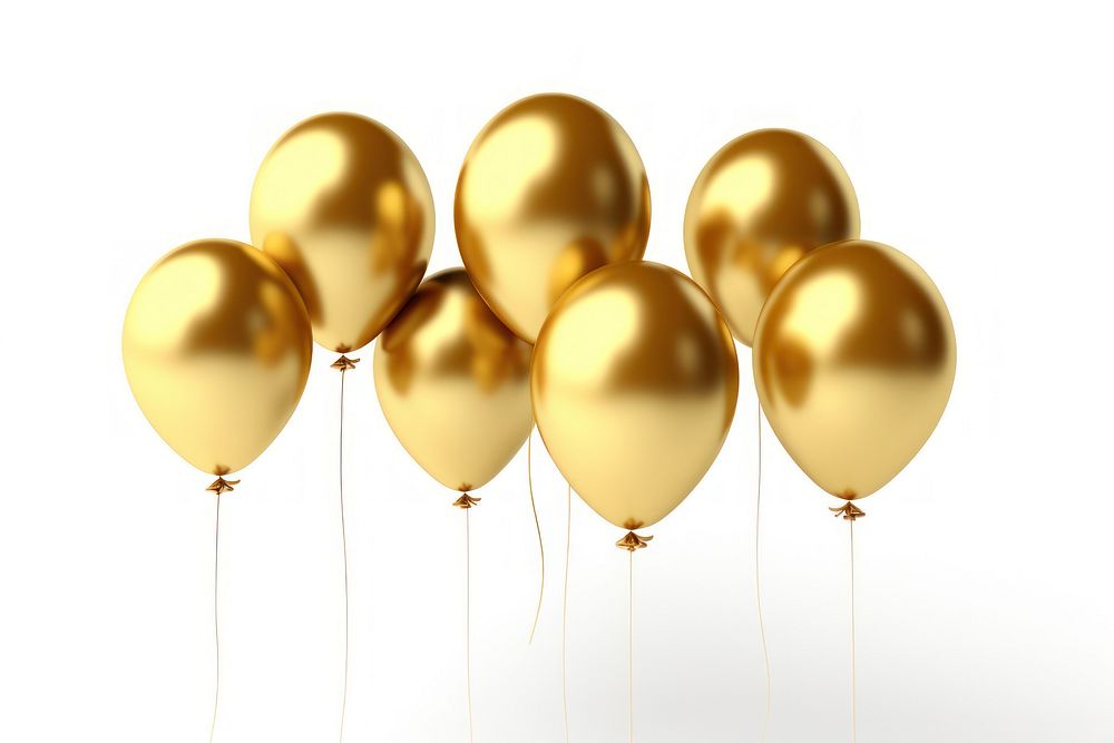 Shiny golden party balloons cluster | Free Photo - rawpixel