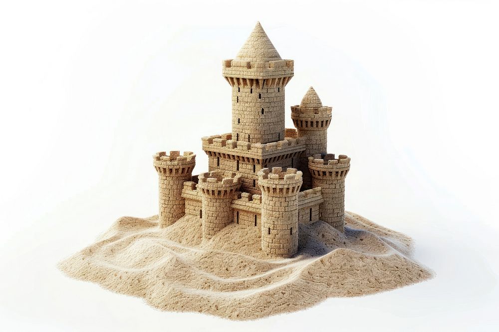 Intricate sandcastle with towers | Free Photo - rawpixel