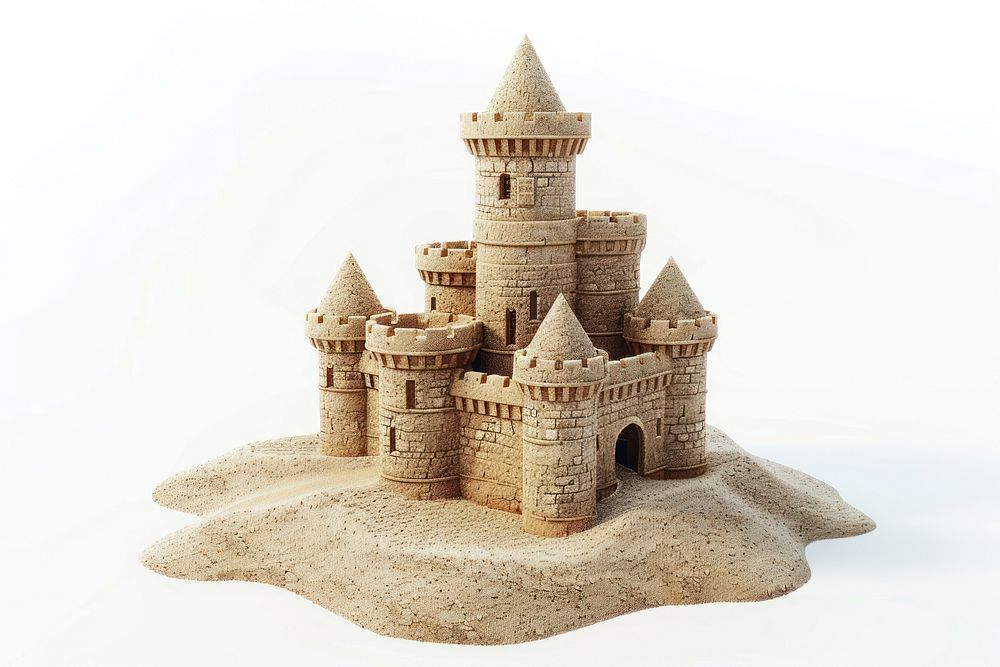 Intricate sandcastle with multiple towers | Free Photo - rawpixel