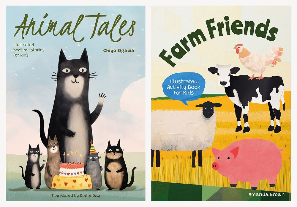 Animal book cover vector template | Premium Vector - rawpixel