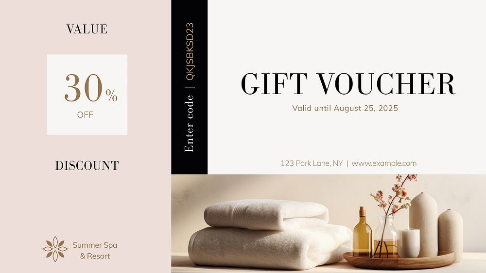 Spa resort voucher template vector | Premium Vector Template - rawpixel
