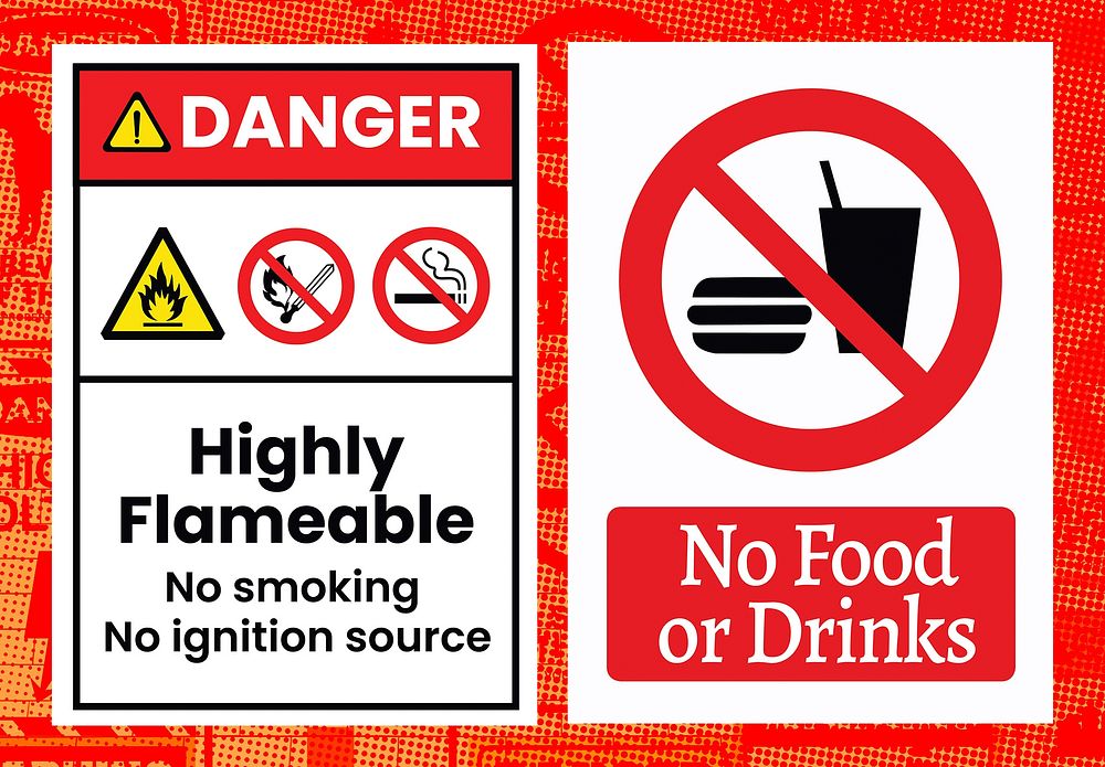 warning sign poster vector set | Premium Vector - rawpixel