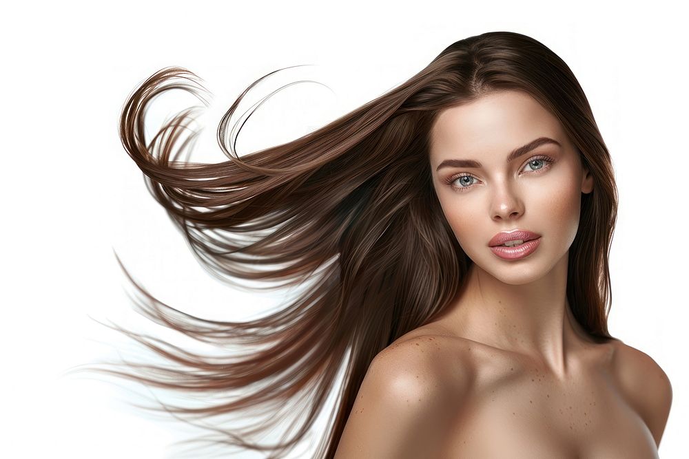 Elegant woman with flowing hair | Free Photo - rawpixel