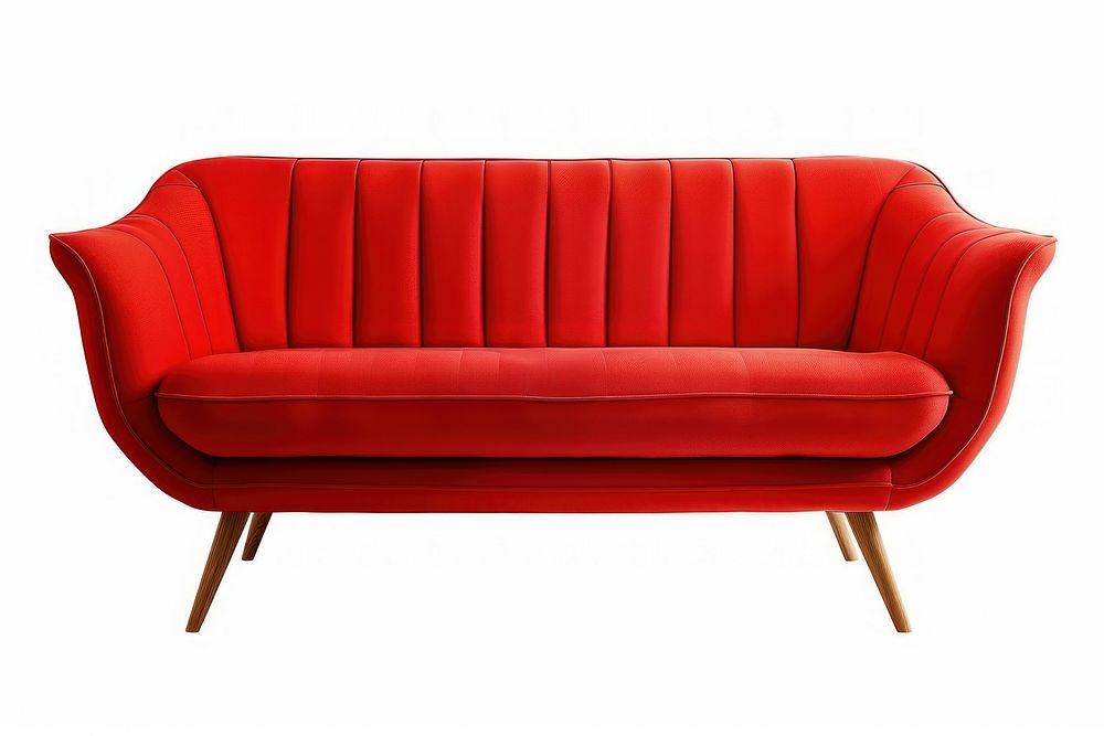 Modern red velvet sofa | Free Photo - rawpixel
