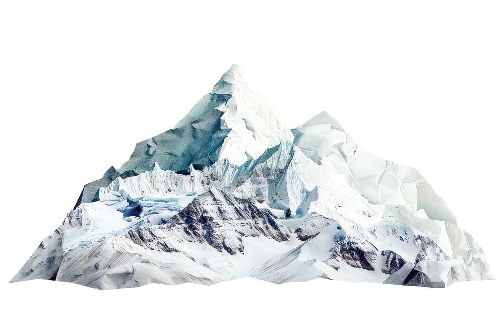 Snow mountain shape collage cutouts | Free Photo Illustration - rawpixel