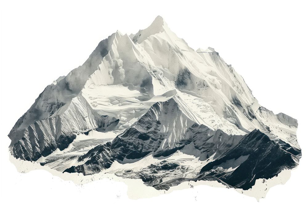 Snow mountain shape collage cutouts | Free Photo Illustration - rawpixel