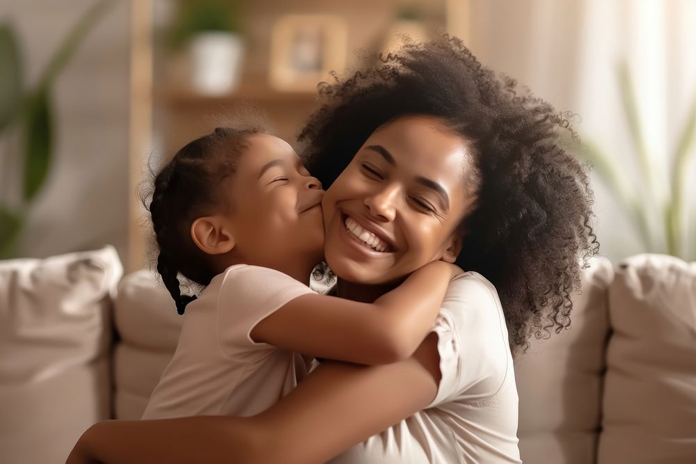 Joyful mother and daughter embrace | Free Photo - rawpixel