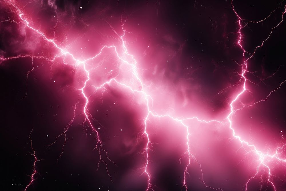 Vibrant pink lightning storm sky | Free Photo - rawpixel