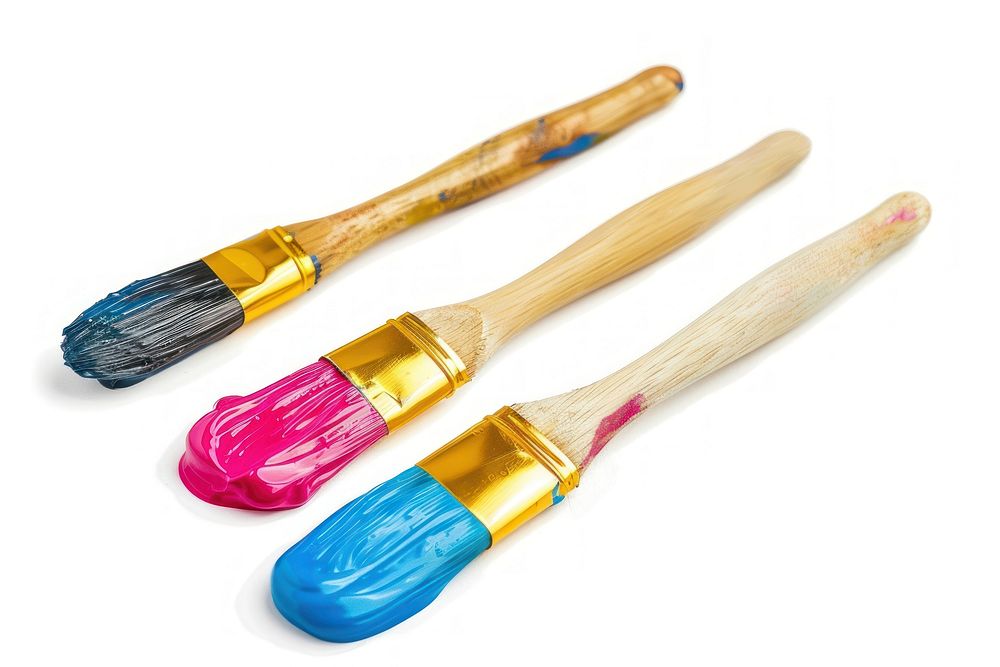 Colorful paintbrushes with vibrant paint | Free Photo - rawpixel