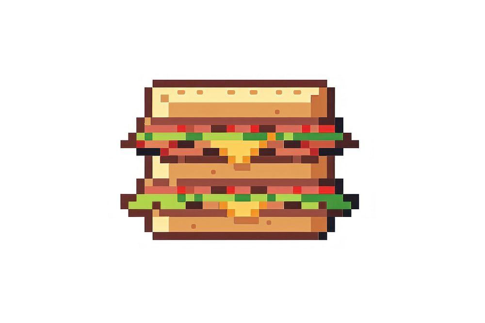 Pixelated sandwich with vibrant layers. | Free Photo Illustration ...