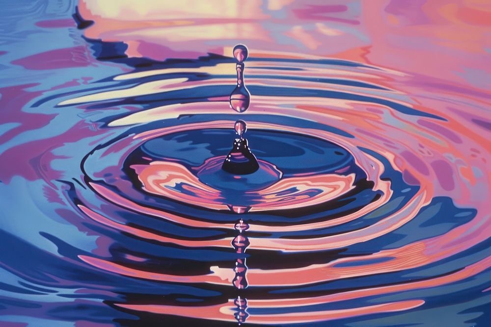 Vibrant water ripple reflection | Free Photo Illustration - rawpixel