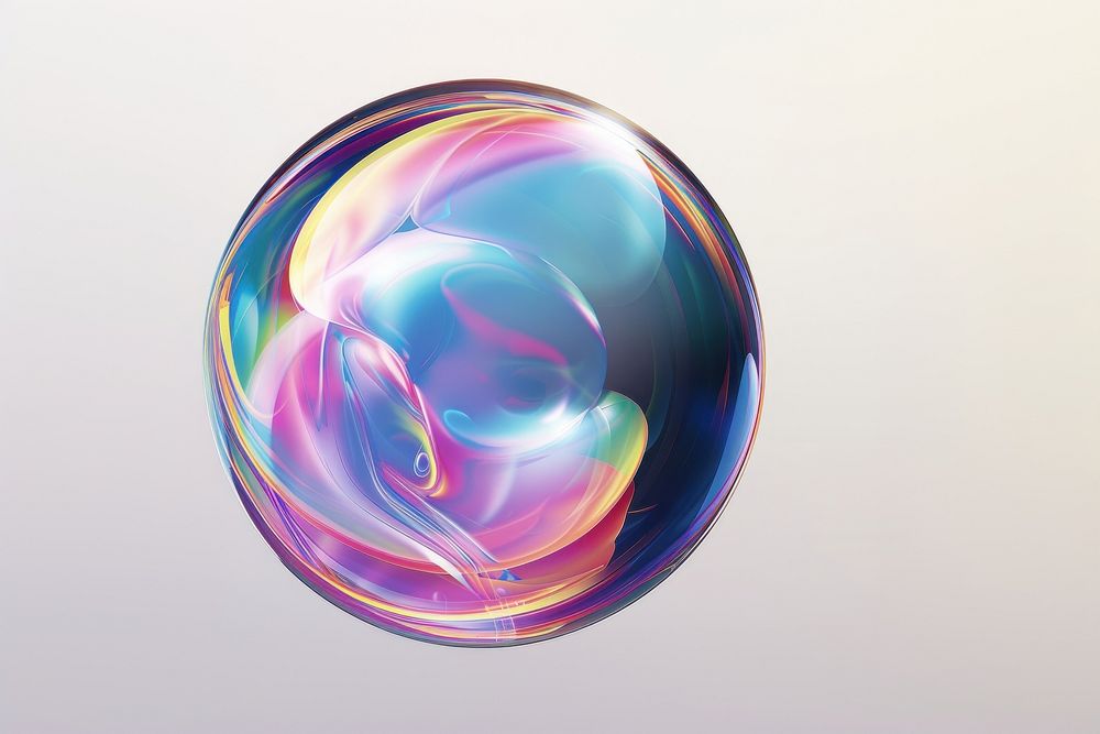 Colorful abstract fluid sphere | Free Photo Illustration - rawpixel