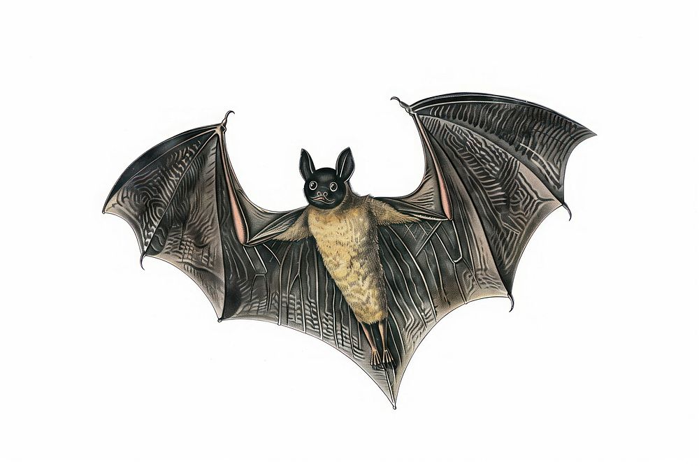 Detailed bat illustration, nocturnal creature. | Free Photo ...