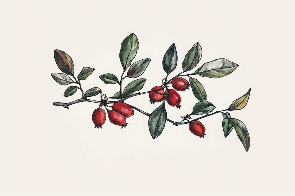 Vibrant botanical berry illustration | Free Photo Illustration - rawpixel