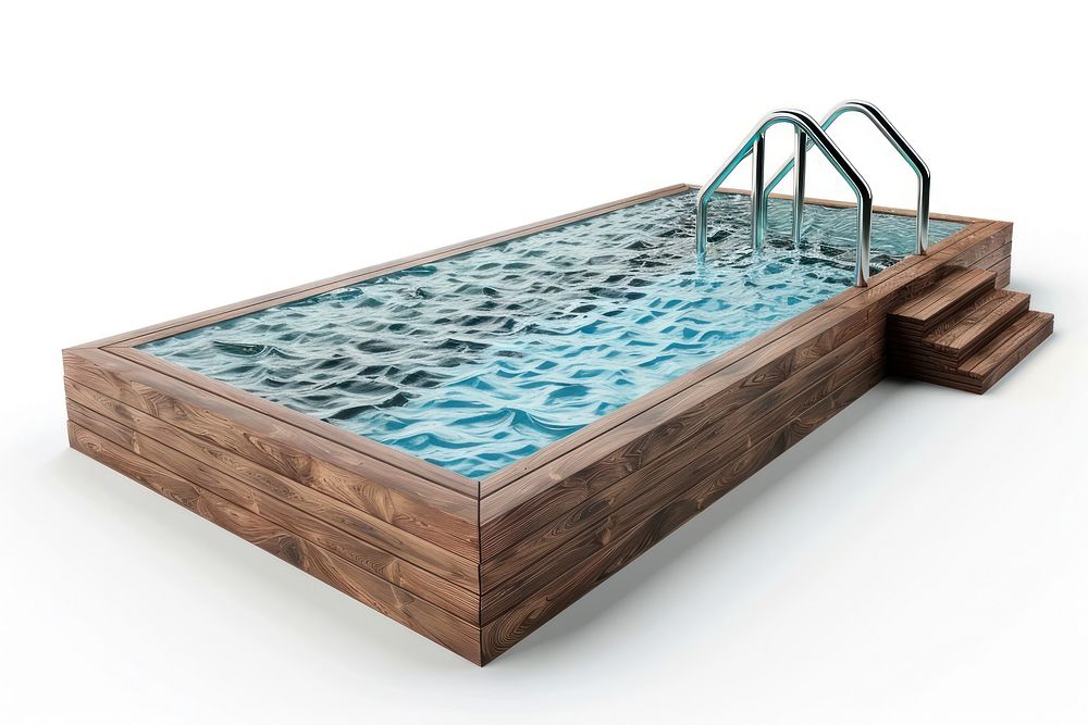 Modern wooden above-ground pool | Free Photo - rawpixel