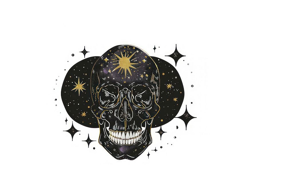 Cosmic skull with celestial elements | Free Photo Illustration - rawpixel